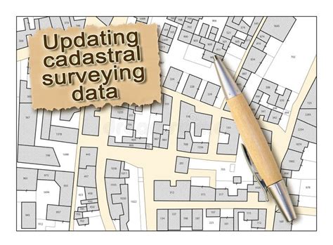 Updating Public Cadastral Digital Databases And Information About Land Registry Concept Image