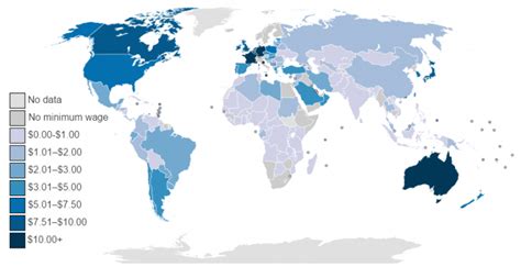 Minimum Wage By Country Vivid Maps
