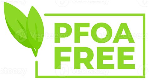 Pfoa Free Green Sign Perfluorooctanoic Acid Stock Illustration