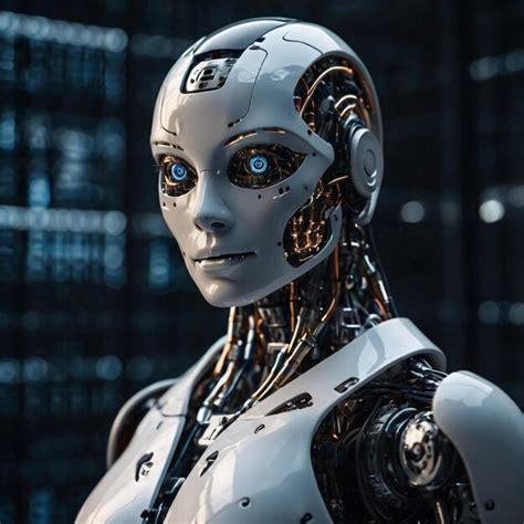 ai robot using cyber security to protect information privacy 3d