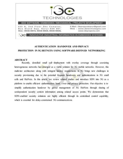 Authentication Handover And Privacy Protection In 5g Hetnets Using