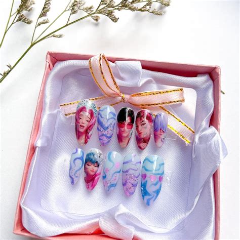 Rumi Kpop Demon Hunters Nails Etsy