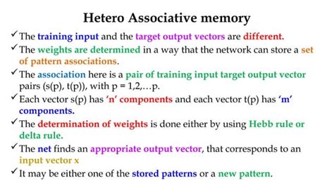Training Algorithms For Pattern Associationpptx