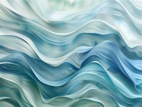 Gentle Blue Waves Flowing In A Soothing And Calming Pattern Stock Image Image Of Generated