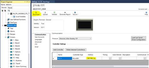 Downloading To The Panelview 800 Automation Ready Panels