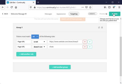 How To Exclude Bot From Appearing On Certain Pages Continually