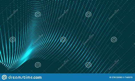 Abstract Digital Wave Of Particles Futuristic Point Wave Technology Background Vector 3d