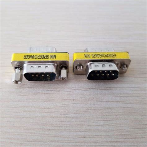 DB RS COM Serial Port Pin Gender Male To Male Adapter Connector