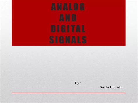 Analog And Digital Signals Pptx