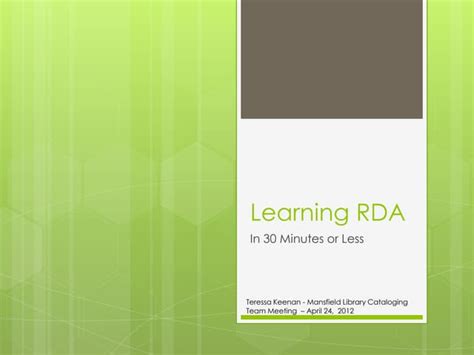 cataloging with rda an overview