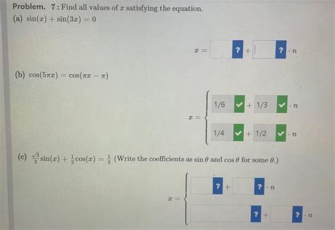 Solved Problem Find All Values Of X Satisfying The Chegg Com