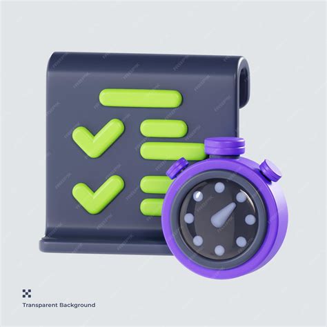 Premium Psd Task Time 3d Icon
