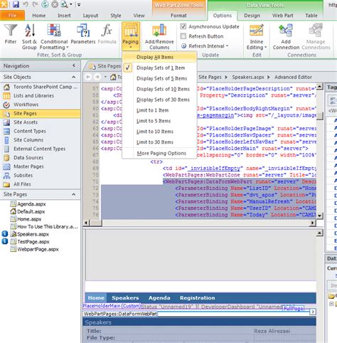 Tech Corner How To Show All Items In Dataformwebpart Of Sharepoint 2010