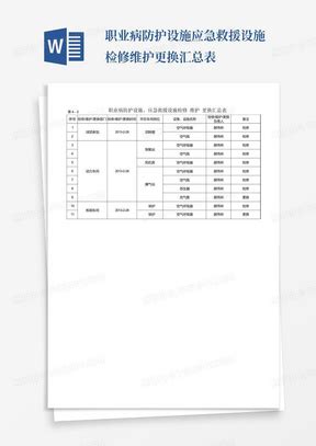 更换记录表word模板更换记录表word模板下载熊猫办公