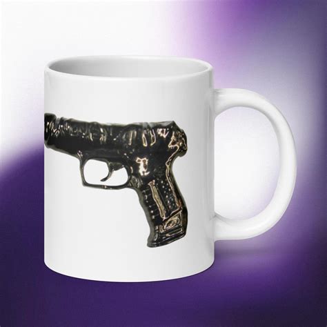 White Glossy Mug Trigger Happy Toy