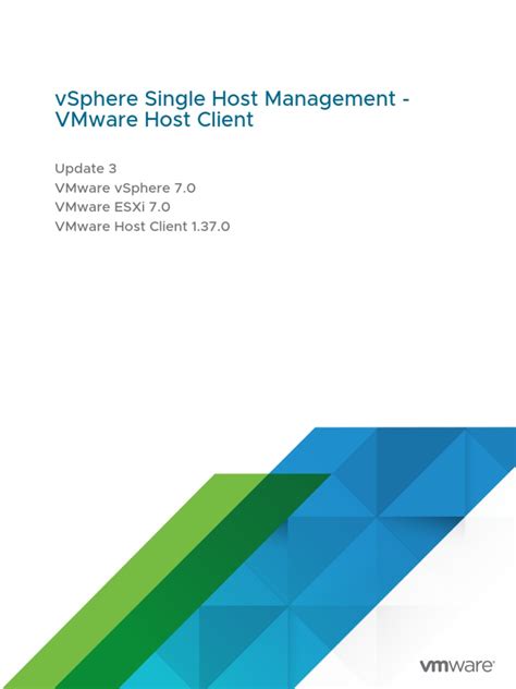 Vsphere Esxi Host Client 1370 Guide Pdf Virtualization Transport