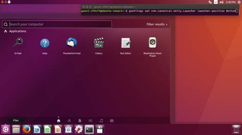 В ubuntu 16 04 панель unity можно будет размещать горизонтально