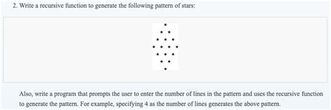 Solved Write A Recursive Function To Generate The Chegg Com