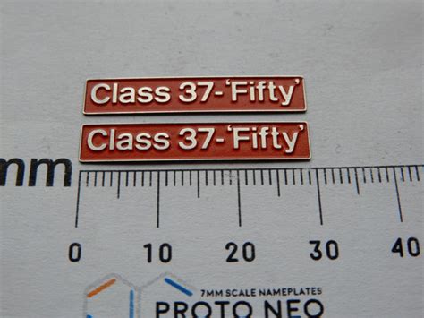 Buy 37601 Class 37 Fifty Nameplates In Red Protoneo Uk Craft Store