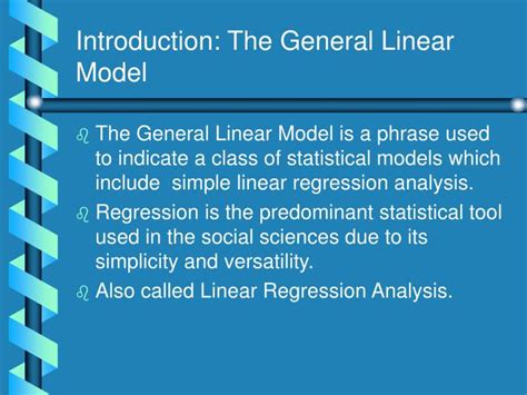 Ppt Introduction The General Linear Model Powerpoint Presentation Free Download Id 3321287