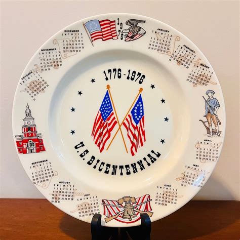 Vintage United States Bicentennial 1776 1976 Commemorative Plate Us
