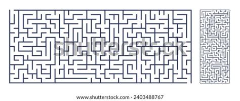 Rectangular Maze Game Template Maze Puzzle Stock Vector Royalty Free 2403488767 Shutterstock