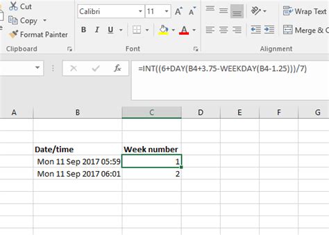 Excel Week Number Formula Mumutokyo