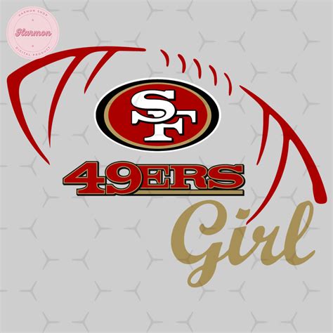 49ers Girl Svgnfl Svg Football Svg File Football Logonfl Inspire