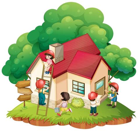 Casa Caricatura Vectores Iconos Gráficos Y Fondos Para Descargar Gratis
