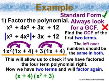 Alg 1 Factoring Polynomials Completely Grouping In A PowerPoint Presentation