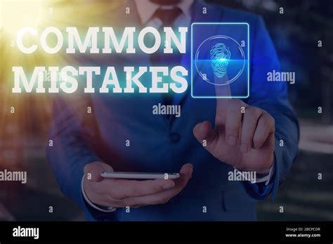 Conceptual Hand Writing Showing Common Mistakes Concept Meaning Actions That Are Often Used