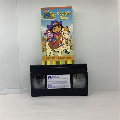 Nick Jr Dora The Explorer Cowgirl Dora Vhs Video Tape 2 Wild West
