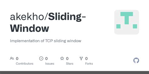 GitHub Akekho Sliding Window Implementation Of TCP Sliding Window
