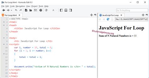 Javascript For Loop