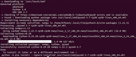 unable to download python api for zed2 camera stereolabs forums