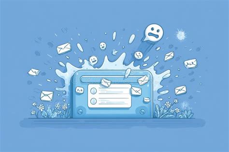 Firewall Blocks Friendly Messages In Bright Blue Digital Landscape Stock Image Image Of Blue