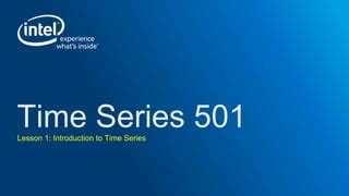 Lesson Introduction To Time Series PPTX Business Business And Finance