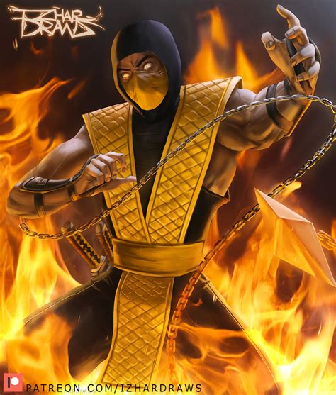 Mortal Kombat Scorpion Mk1 By Izhardraws On Deviantart