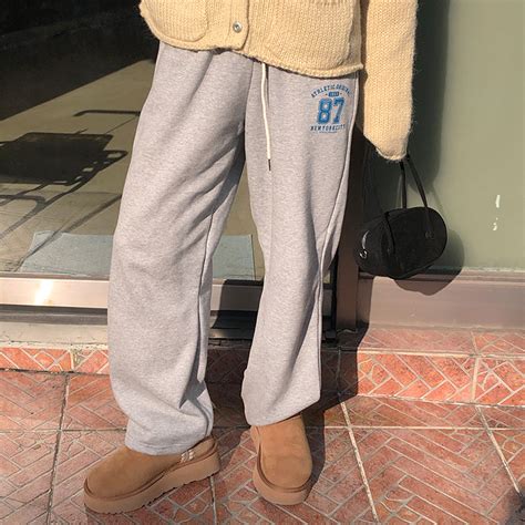 프롬비기닝 넘버링 기모 밴딩 와이드 팬츠 4color겨울바지 기모 기모바지 기모트레이닝팬츠 기모팬츠 바지 밴딩팬츠 융기모 융기모바지 츄리닝바지 트레이닝기모바지 트레이닝