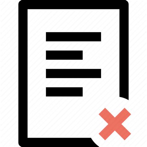 delete document file page paper remove text icon
