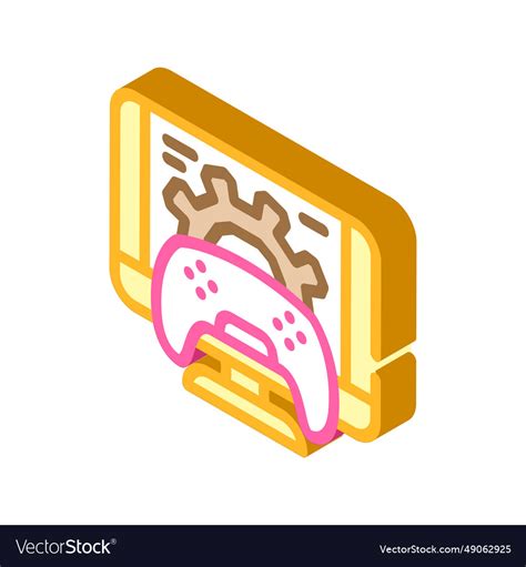 Optimization Game Development Isometric Icon Vector Image