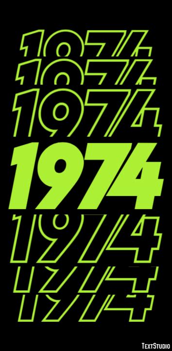 1974 Effet De Texte Et Design De Logos Nombre