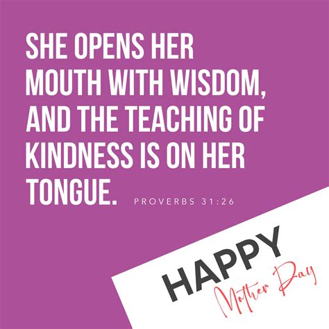 Mother Love Bible Verse Commentary — She Opens Her Mouth With Wisdom”
