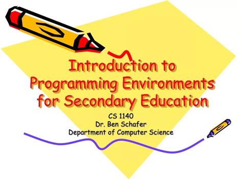 Ppt Guiding Secondary Education Programming Environments Powerpoint