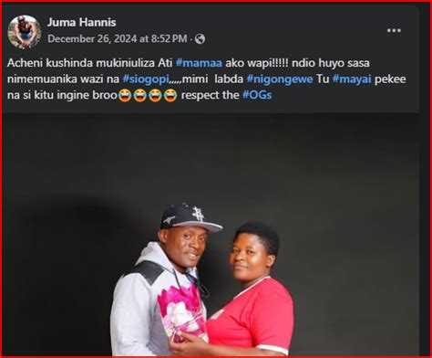 Juma Kills His Wife And Commits Suicide Weeks After Bragging Hawezi