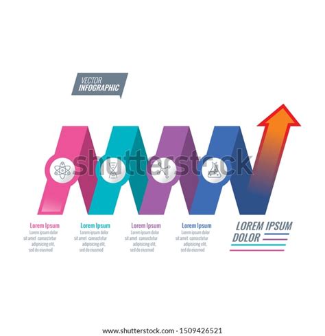 Four Steps Zig Zag Infographic Template Stock Vector Royalty Free Shutterstock