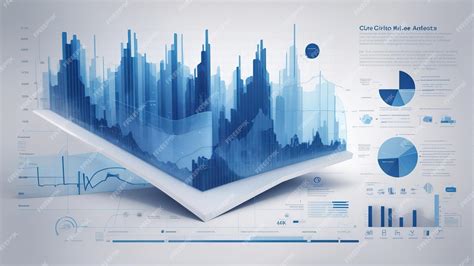 Premium Photo Insightful Visualization Blue Graph Analysis Infographic