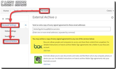 Set Up An External Archive