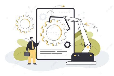 Man And Digital Era Algorithm Of Ai Cyborg Illustration Workforce
