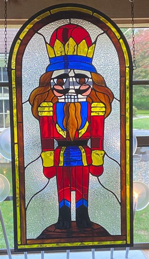 Nutcracker Stained Glass Panel Nutcracker Stained Glass Nutcracker